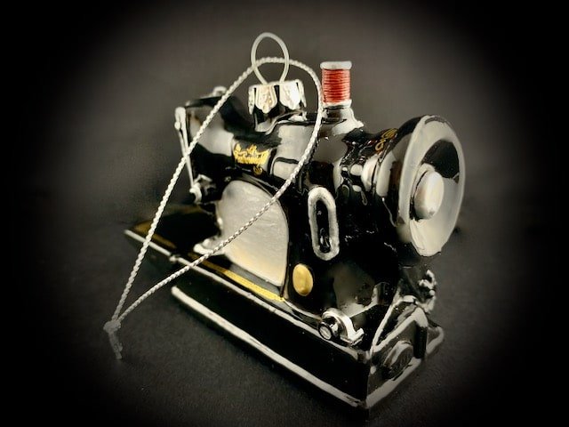 Sewing Machine Custom Glass Ornaments - Queen of Snow Globes