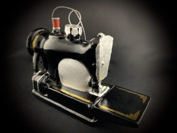 Sewing Machine Custom Glass Ornaments - Queen of Snow Globes