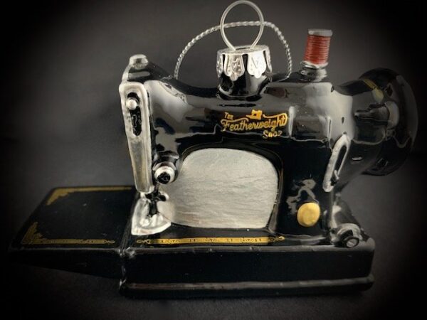 Sewing Machine Custom Glass Ornaments - Queen of Snow Globes